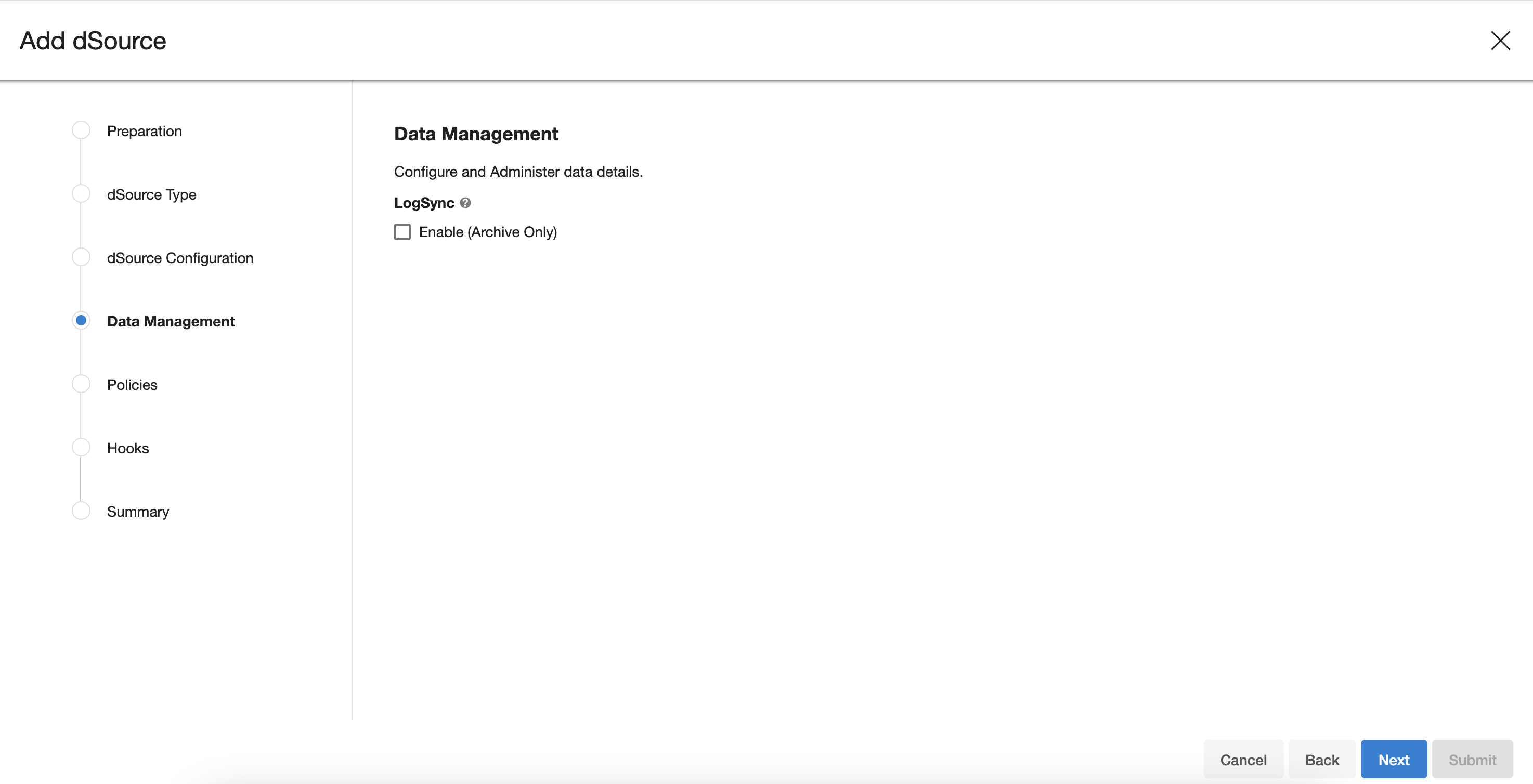 Enabling Point in Time (PIT) provisioning for Staging Push dSources